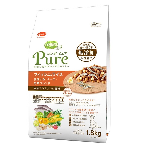 コンボピュア ドッグ フィッシュ＆ライス 国産小魚・チーズ・野菜ブレンド 1.8kgの口コミ一覧 | リアルな口コミ・公式サイトのレビューならReviCoポータル